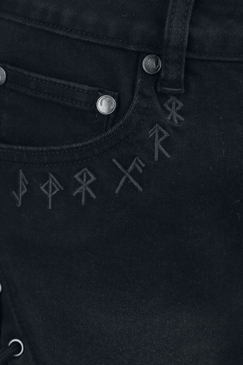 Denimové šortky so šnurovaním Celtic Snake | Black Premium by EMP ...